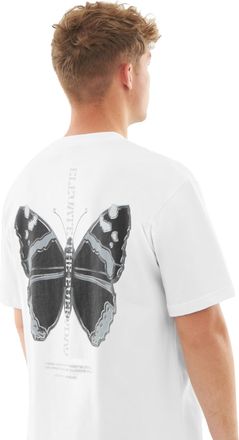 Johnny Urban Oversized Tshirt Herren & Damen Wei&szlig; - Sammy Chrome Butterfly - Heavy Cotton T-Shirt Oversize - Streetwear Fit - Halbarm Shirt Unisex - 100% Baumwolle
