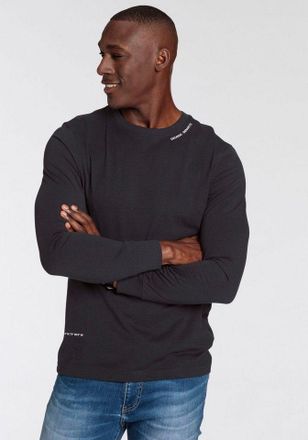 DELMAO Rundhalsshirt schmal geschnitten, mit Print, aus 100% Baumwolle