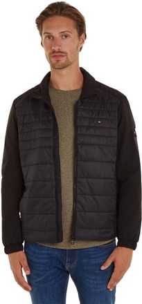 Tommy Hilfiger Herren Jacke Stand Collar Jacket Übergangsjacke, Schwarz (Black), S