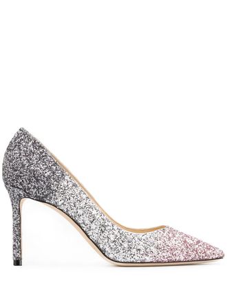 Jimmy Choo London escarpins Romy ornés de paillettes - Argent