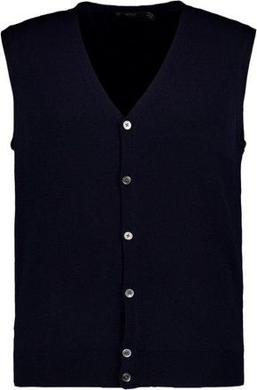Boggi Milano Herren Strickweste blau Merinowolle unifarben