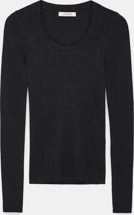 Dorothee Schumacher Pullover mit tiefem Rundhalsausschnitt aus Merino