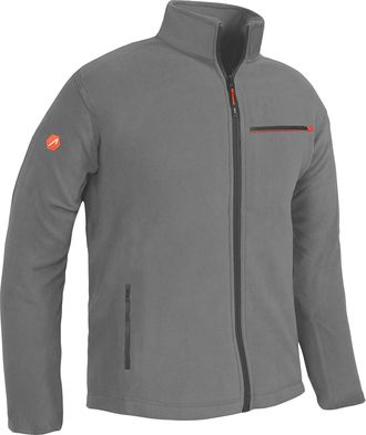 Ace Fleecejacke - warme und leichte Outdoor-Jacke aus Fleece f&uuml;r Herren - mit Rei&szlig;verschluss und drei Taschen - Grau - 3XL