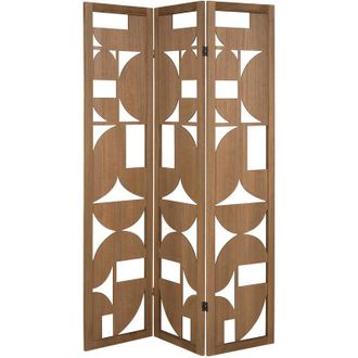 PEGANE Paravent avec 3 pans en bois coloris marron - Longueur 121 x Profondeur 1,8 x Hauteur 170 cm -PEGANE