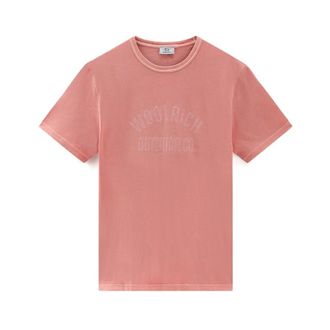 Woolrich Light Garment Dyed T-shirt - - Tops - Herren - Rosa - XL