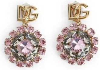 Dolce & Gabbana Ohrringe - Statement Earrings With Interlocking Dg Logo And G - Gr. unisize - in Mehrfarbig - f&uuml;r Damen