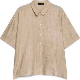 Fiorella Rubino Femme, Blouses et Chemises, Beige, Taille: 38 FR Boxy Shirt