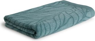 Möve Monochrome Organic Lines Duschtuch 67 x 140 cm aus 80% Baumwolle/ 20% Viskose aus Bambus-Zellstoff, Malachite