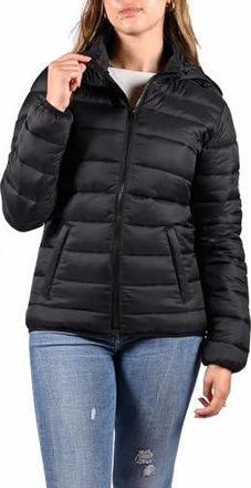 Scott Doudoune &agrave; Capuche Louna Veste Femme Hiver (FR/ES, Alpha/lettres, TTG, Taille normale, Taille normale, Noir)