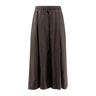 Aspesi Ausgestellter Midirock mit Gummizugbund - - Skirts - Damen - Braun - S