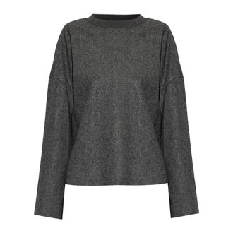 Emporio Armani Femme, Pulls, Gris, Taille: 34 FR Top en fil Lurex
