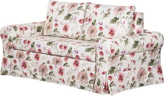 Mørteens home24 Schlafsofa Country mit Husse Weiß/Creme/Rot Webstoff Gracia 165cm Landhaus