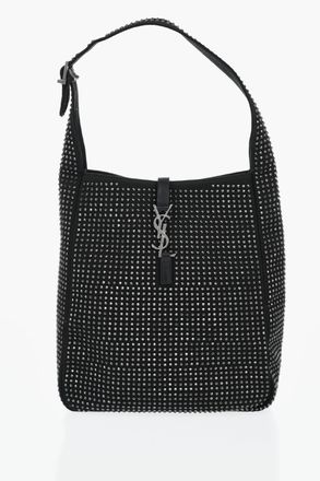 Saint Laurent Schultertasche aus Stoff mit Allover-Strass Saint Laurent