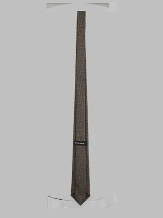 Giorgio Armani Silk Jacquard Neckties - Brown