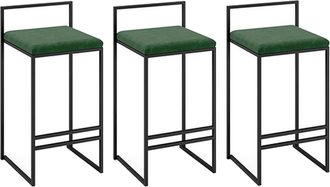 Generic Barhocker, Tresenhocker, Samt-Barst&uuml;hle mit Metallr&uuml;ckenlehne und Fu&szlig;st&uuml;tze, K&uuml;cheninsel-Tresenhocker