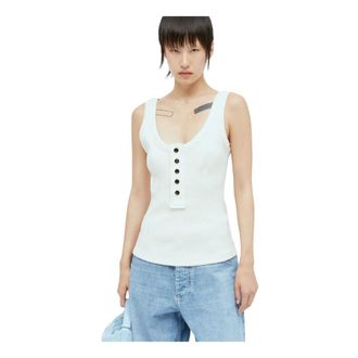 Bottega Veneta Femme, Tops, Blanc, Taille: 40 FR D&eacute;bardeur &agrave; patte rehauss&eacute;e