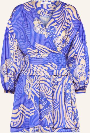 Poupette St Barth Strandkleid Colleen In Wickeloptik blau