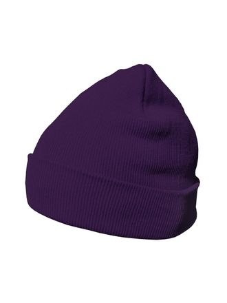 DonDon Mütze Herren Mütze Damen Wintermütze Beanie klassisches Design dunkellila