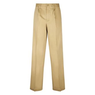 Polo Ralph Lauren Femme, Pantalons, Brun, Taille: 38 FR Pantalon Droit Tiss&eacute;
