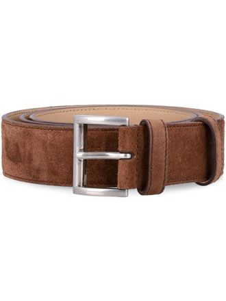 Prada ceinture &agrave; boucle triangulaire - Marron