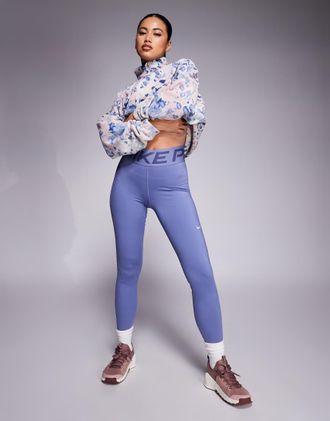 Nike Pro - Legging sculptant à taille haute - Bleu