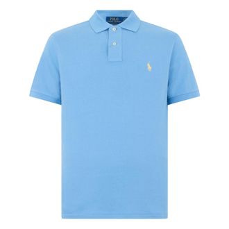 Polo Ralph Lauren Homme, Tops, Bleu, Taille: 2XL Cotton Polo with Logo