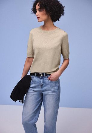 Street One Strickpullover mit Rundhalsausschnitt