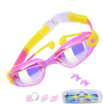 Generico Schwimmbrille mit Ohrst&ouml;pseln, Schwimmbrille mit Ohrst&ouml;pseln - Schwimmbrille gegen Schwimmb&auml;der mit Ohrenst&ouml;pseln | Anti-UV-Schwimmgase, Sportbrille