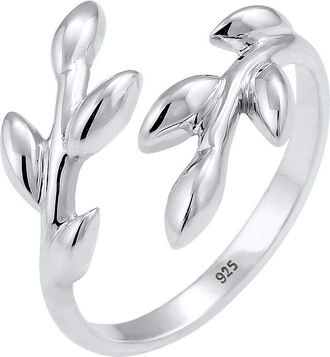 Elli Ring Damen Olivenblatt Motiv Filigran in 925 Sterling Silber