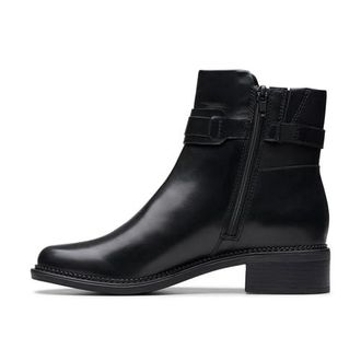 Clarks Femme Maye Bella Botte Tendance, Black Leather, 39 EU