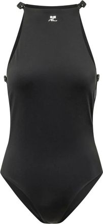 Courr&egrave;ges Femme, Maillots de bain, Noir, Taille: 40 FR Maillot de bain une pi&egrave;ce &agrave; d&eacute;coupes et boucle