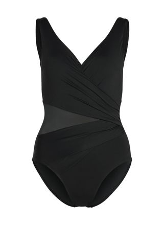 Hunkemöller Hunkemöller Badeanzug Shaping Shell Mesh - Black - 2XL