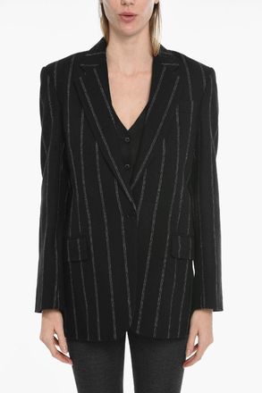 Stella McCartney Boyfriend-Blazer mit Nadelstreifen aus Wolle Stella McCartney