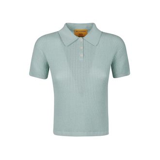 Guest In Residence Shrunken Polo - - Knitwear - Damen - Gr&uuml;n - M