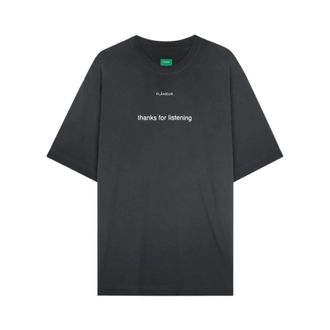 Flaneur Listening T-Shirt - - Tops - Herren - Schwarzk - M