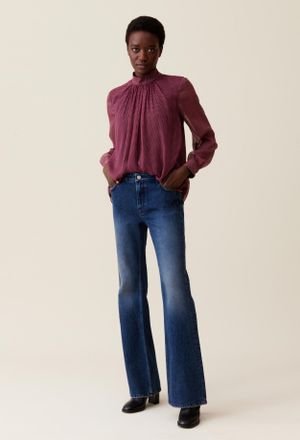 Claudie Pierlot Blouse lavalli&egrave;re carreaux fluide