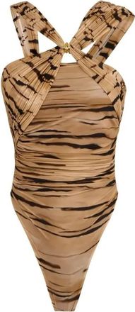 Elisabetta Franchi Femme, Tops, Brun, Taille: 40 FR Body