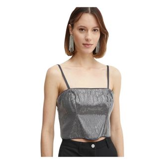 Guess Cassia Top - - Tops - Damen - Grau - M
