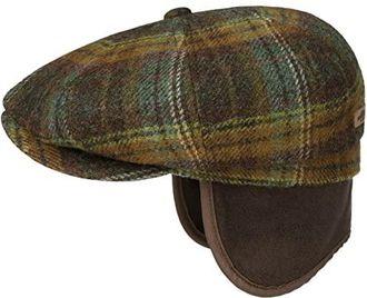 Stetson Casquette Hatteras Meadville Ear Flap Homme - Laine Type Gavroche avec Visiere, Oreillettes, Doublure Hiver Automne-Hiver - XL (60-61 cm) Vert