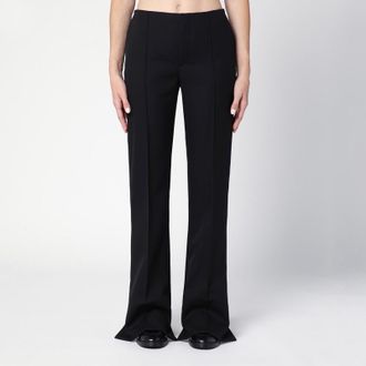 Chlo&eacute; Black asymmetrical wool trousers