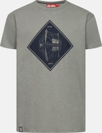 Derbe Derbe T-Shirt Schipp Herren Grau GOTS Organic