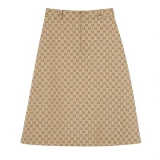 Gucci GG Baumwoll-Canvas-Rock - - Skirts - Damen - Beige - M