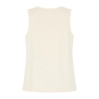 Fabiana Filippi Femme, Tops, Blanc, Taille: 36 FR D&eacute;bardeur en maille c&ocirc;tel&eacute;e de coton