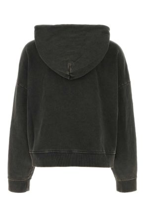 Entire studios Mens Slate Cotton Oversize Sweatshirt Washedblack Exterior: Felpe