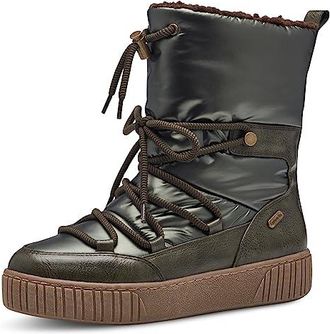 Marco Tozzi Femme 2-26298-41 Bottes à Doublure Chaude, Kaki métallisé, 41 EU