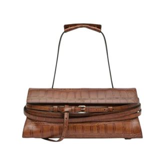 Moschino Femme, Sacs, Brun, Taille: ONE Size Tie Me Shoulder Bag