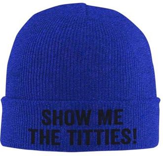 Generic Montre-Moi Les Seins Unisex Watch Cap Classique Bonnet De P&ecirc;cheur Confortable Skull Cap pour Ski Toutes Les Saisons Course &Agrave; Pied