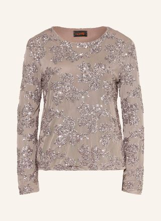 Miss Goodlife Miss Goodlife Longsleeve Aus Mesh Mit Pailletten beige