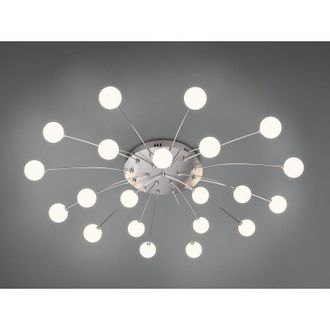 Trio Leuchten Gro&szlig;e led Deckenleuchte bullet mehrflammig mit Dimmer in Silber, &oslash; 96cm