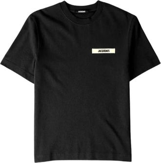 Jacquemus Homme, Tops, Noir, Taille: XS Gros Grain T-shirt